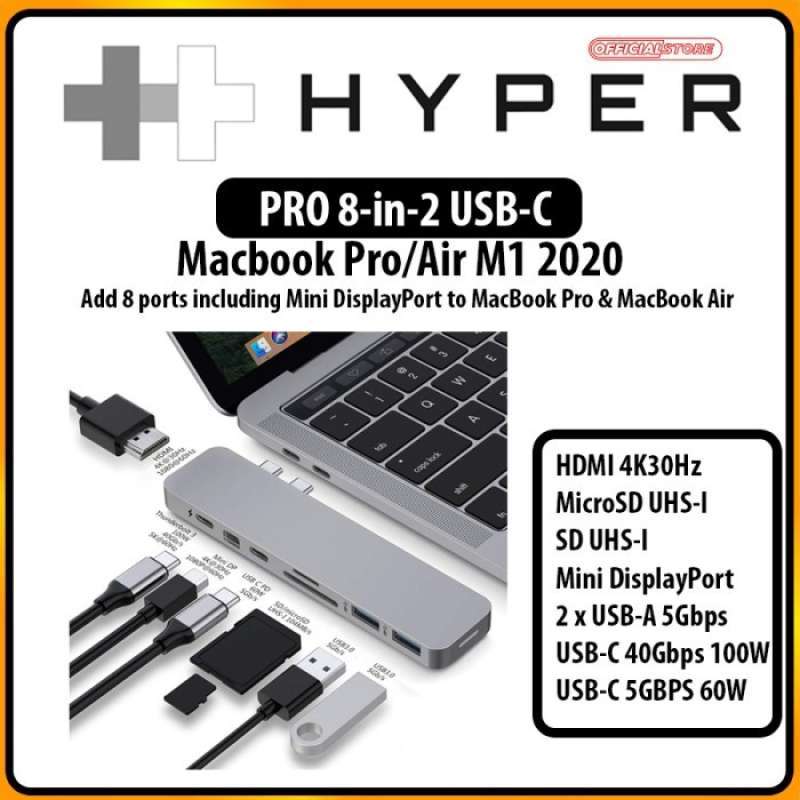 Promo Hyperdrive Pro 8 In 2 Usb C Macbook Pro Air M1 2020 Original ...