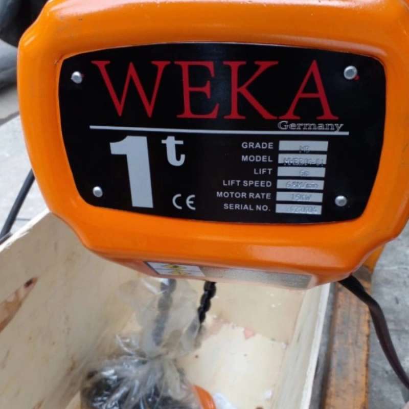 Promo Electric chain Hoist katrol listrik 1 pase 220 volt 1ton x 12 mtr ...
