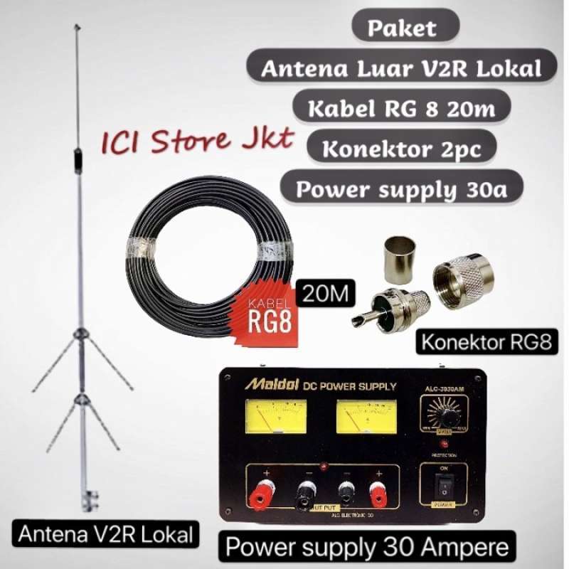 Promo Paket Antena , Kabel Dan Power Suppy Untuk Radio Rig Diskon 2% di ...