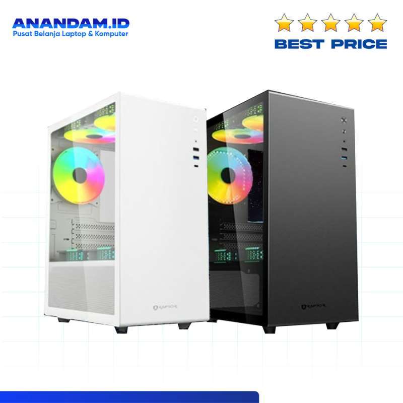 Jual Casing RAPTOR Dynamic - mATX Gaming Case with 3 FAN USB Type-C ...