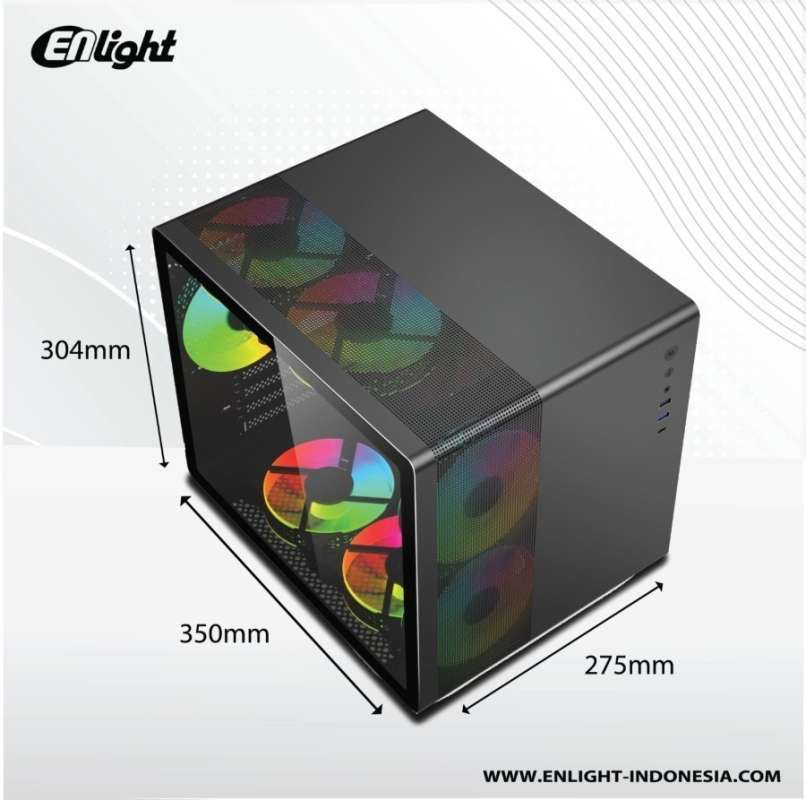 Jual Casing ENLIGHT Z5 - Micro ATX Dual Chamber Case PC Gaming - Putih ...