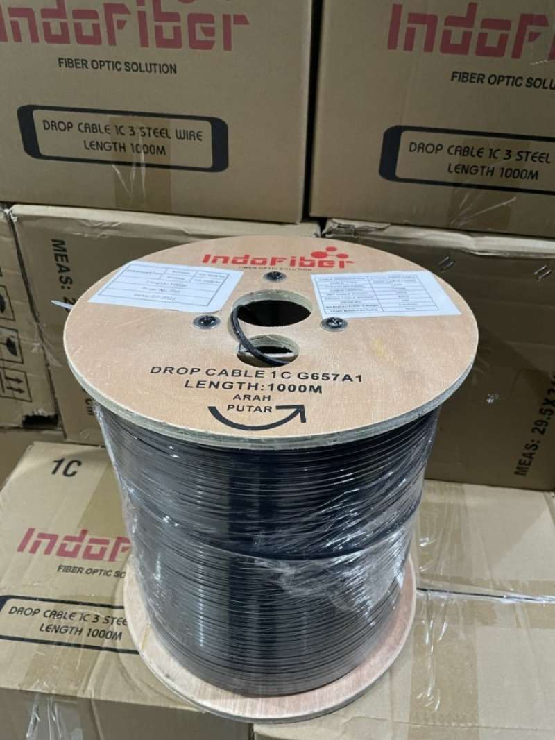 Promo Dropcore 1core 3 Seling / Ftth Kabel Fiber Optik 1 Core Indofiber ...