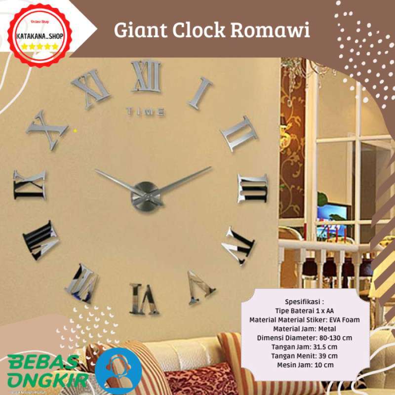 Promo Jam Dinding Besar Tempel Hias Giant Clock Dekorasi Unik lucu ...