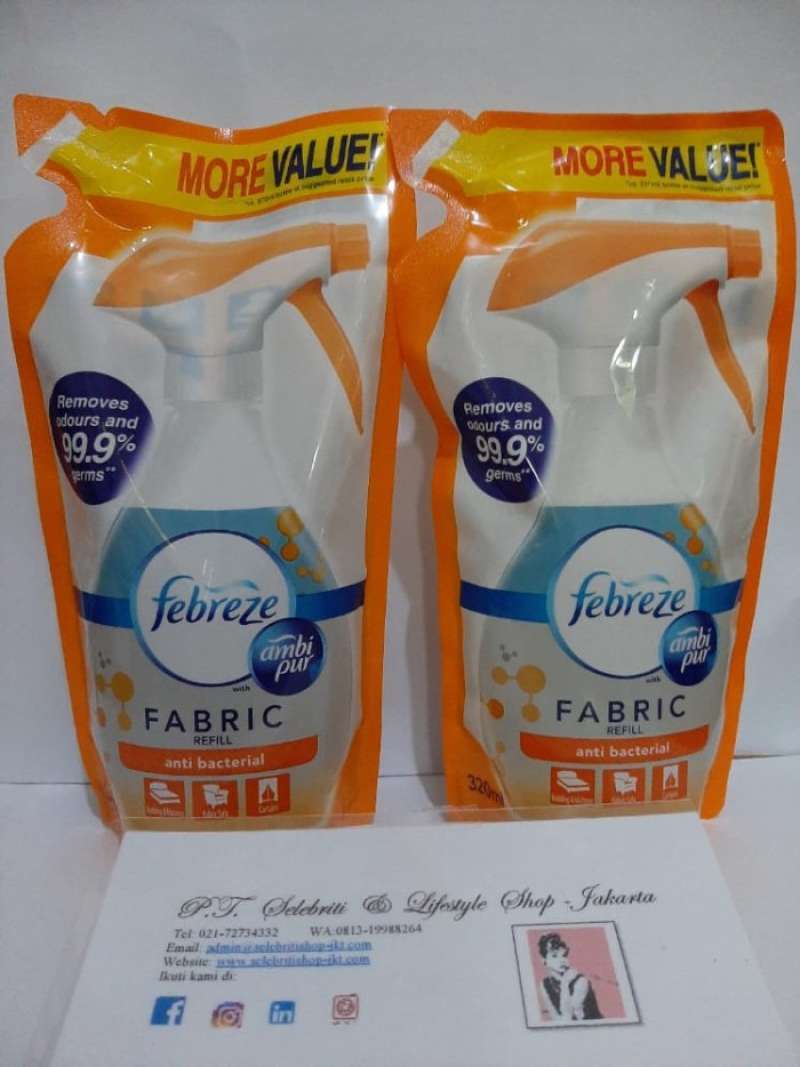 Promo Febreze Anti Bacterial 320ml original from Spore 2 pcs 5% disc ...
