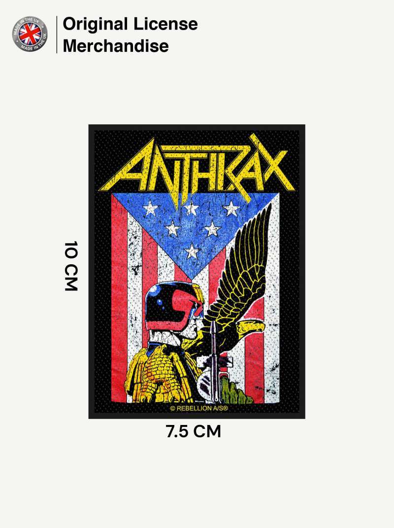 Jual Badge Emblem Patch Logo Asli Import ANTHRAX Official Ori Judge Dredd di Seller Gorilla ...