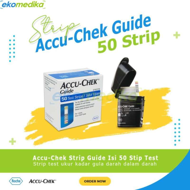 Promo Accu Chek Guide Strip Accu Check Guide Accucheck Guide 50 Test ...