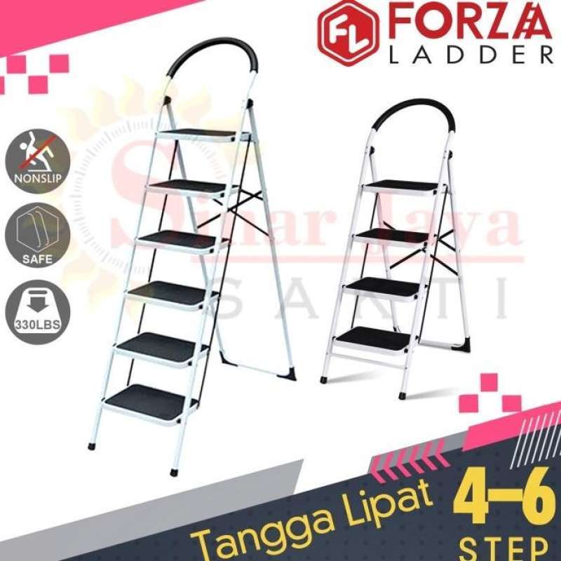 Promo Tangga Lipat Besi 4 Dan 6 Step | Tangga Duduk Step Lebar Forza ...