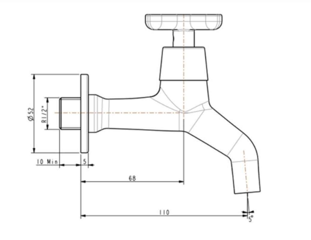Promo American Standard Keran Tembok - Winston Wall Tap (cross Handle ...