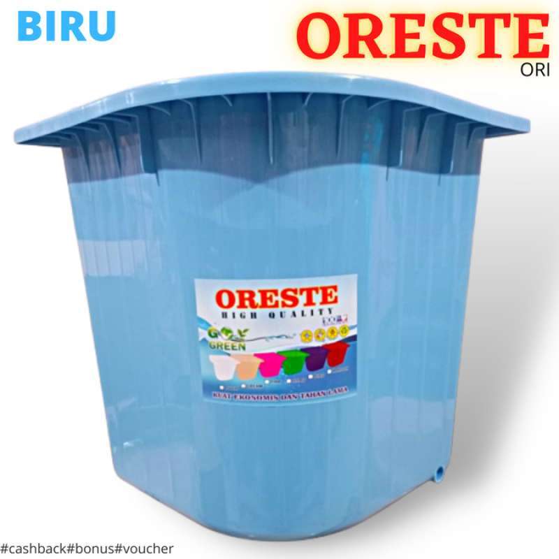 Promo Bak Mandi / Bak Air Sudut Bahan PVC ORESTE - Biru Muda Diskon 23% ...
