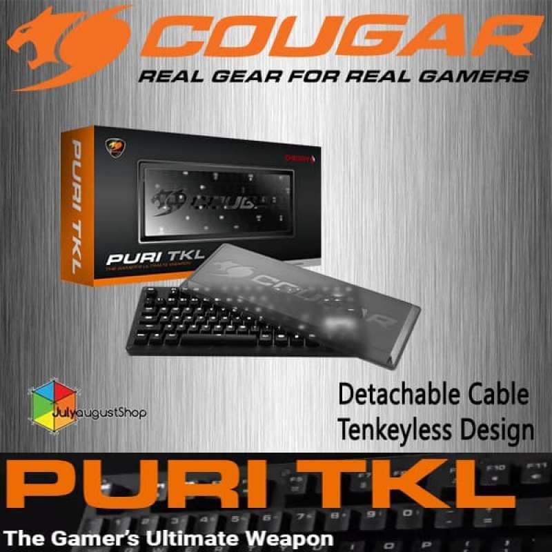 Promo Cougar Gaming Mechanical Keyboard Puri TKL cherry Red/Blue Switch ...
