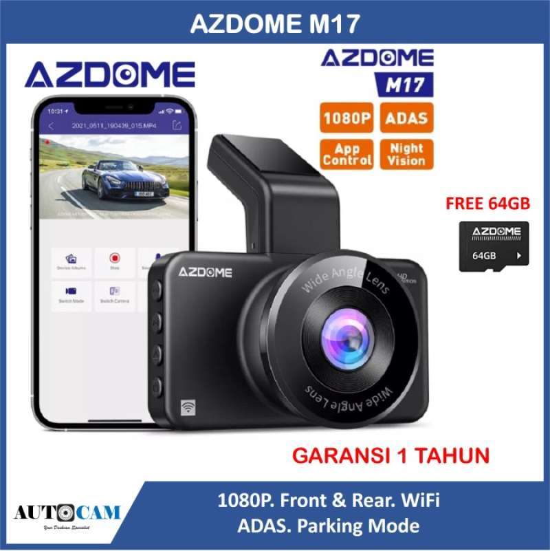 Promo Azdome M17 Dual Channel Dashcam Wifi Adas Parking Monitor Wide Angle Diskon 3% Di Seller ...
