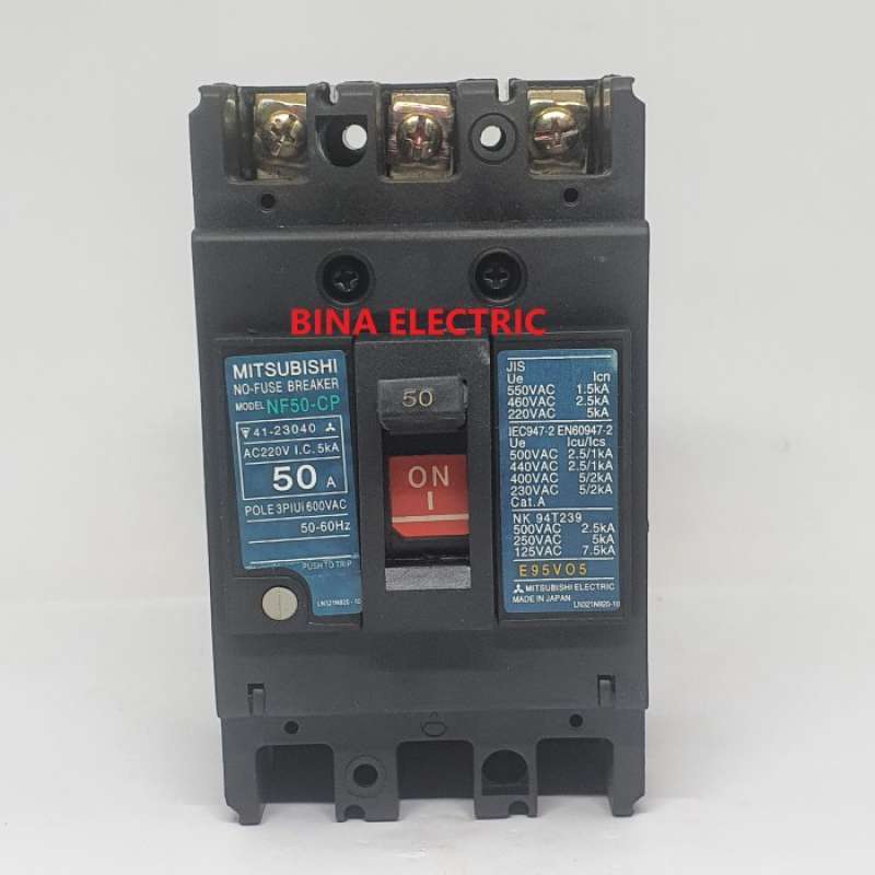 Promo MCCB Mitsubishi NF50-CP 3P 50A 5kA / NFB Mitsubishi NF50-CP 50A 3P 5kA Diskon 23% di ...