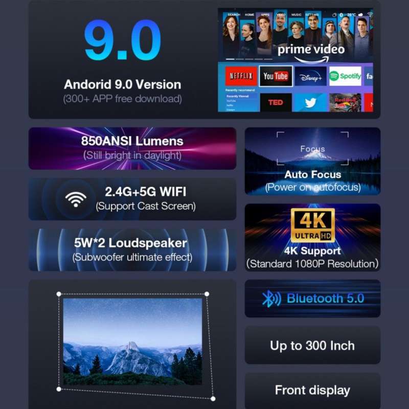 Jual Cheerlux C58 Android Proyektor 850 Ansi Lumens Fhd 1080p Autofocus Di Seller Vanilla