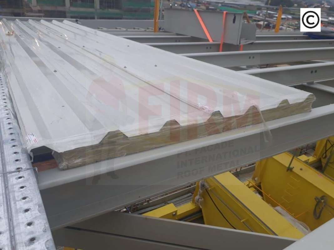 Jual Sandwich Panel Rockwool Roof/atap Color Standar / Color Pvdf ...