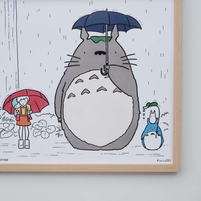 Jual Kinfiti Limited Colored Artwork Studio Ghibli: Totoro Bus Stop di ...