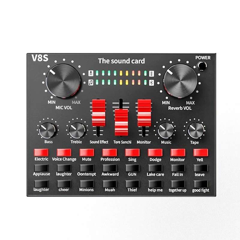Jual Sound Card V8 Mixer External Singging Live Audio Bluetooth ...