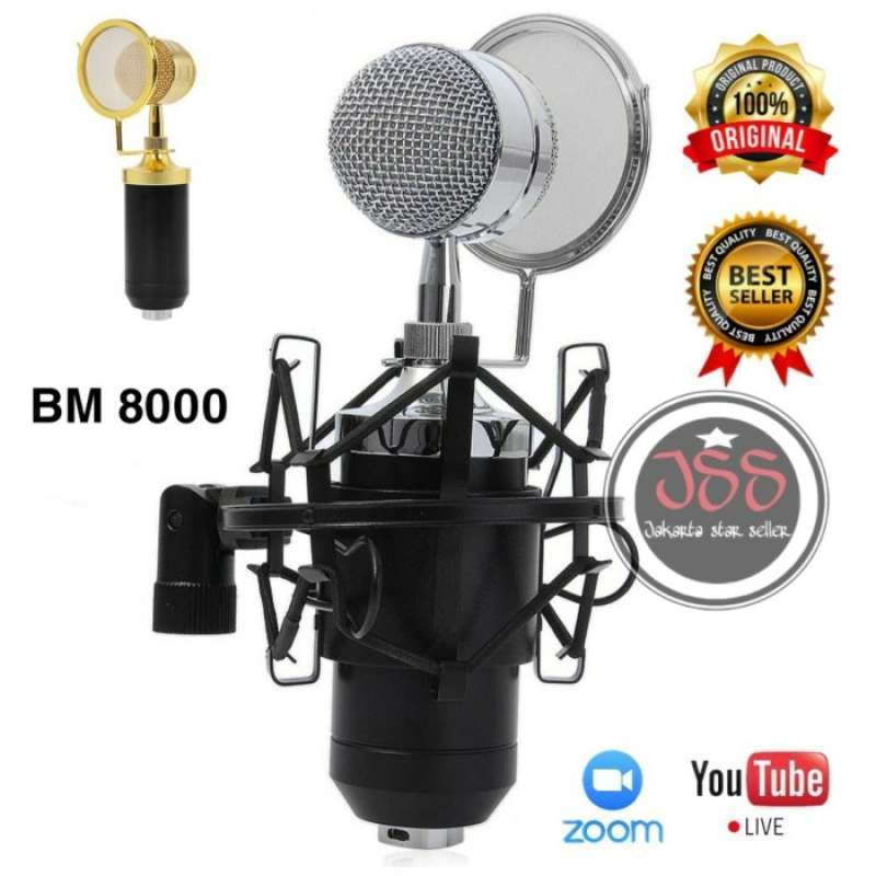 Jual Microphone Bm 8000 / Mic Condenser Bm 8000 Stand arm Splitter di ...