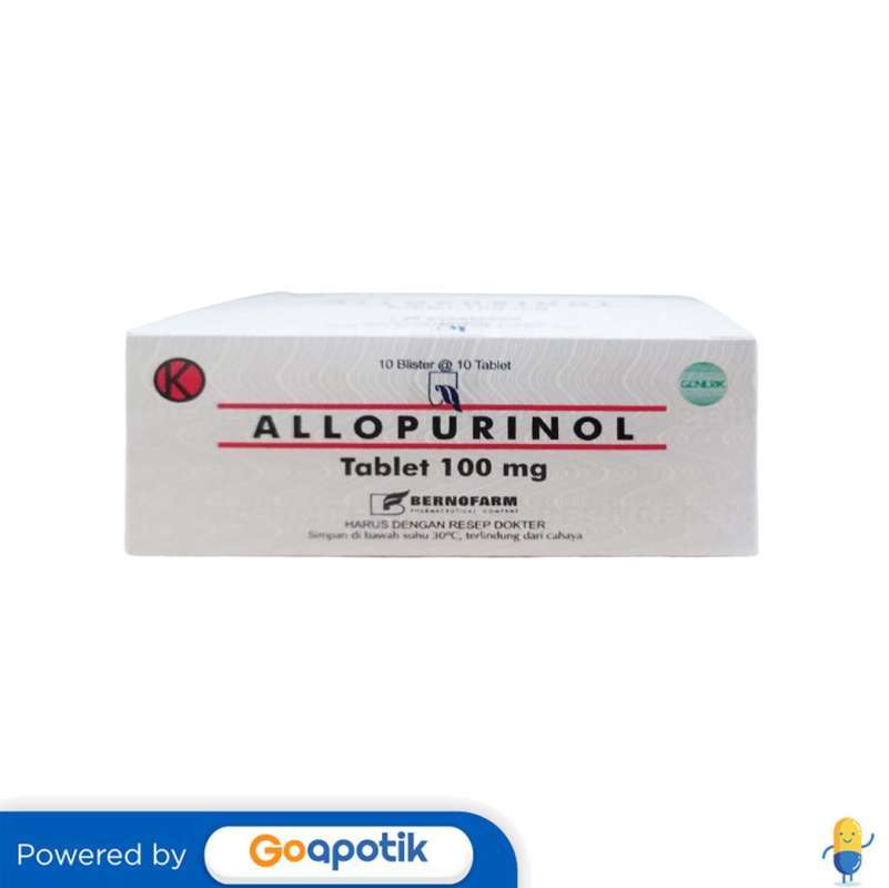 Jual ALLOPURINOL BERNOFARM 100 MG BOX 100 TABLET di Seller Apotek Arka ...
