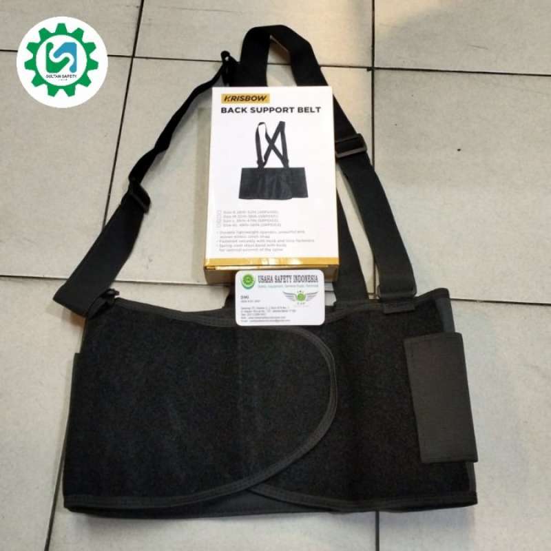 Promo Sabuk Pengaman Punggung Krisbow | Black Support Krisbow - L ...