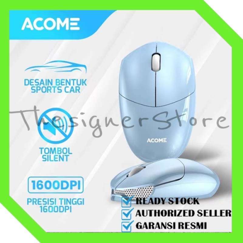 Promo Acome Wireless Mouse Silent Click Desain Sport Car Am200 Garansi ...