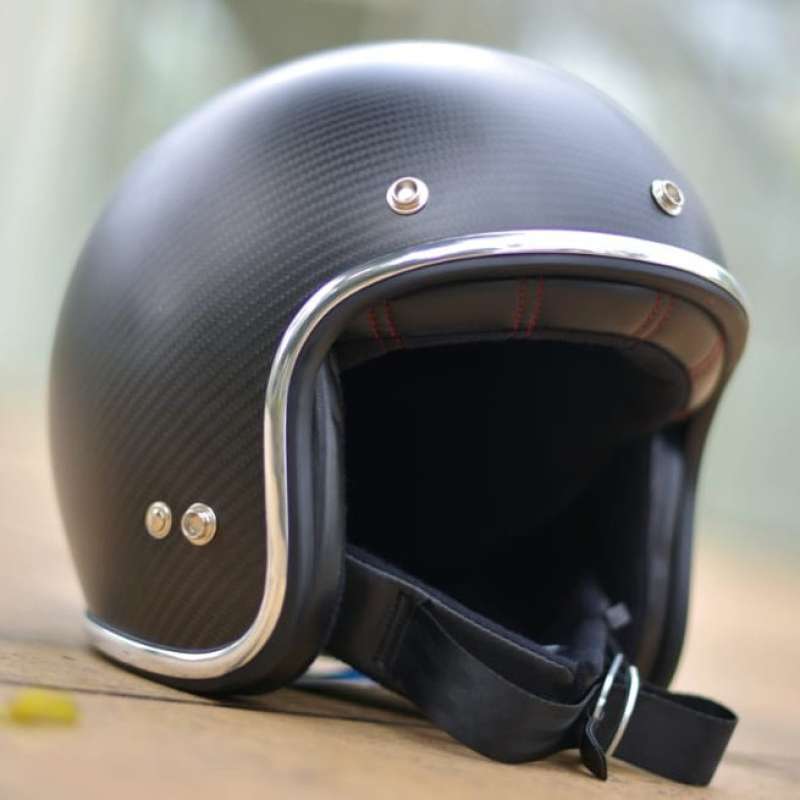 Promo Jericho Helm Carbon Matt Retro Cf500 | Helm Retro Sni Original ...