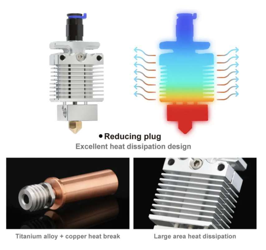 Jual Mellow All Metal Cr-6 Se Tnf6 Hotend Titanium Copper Bimetal ...