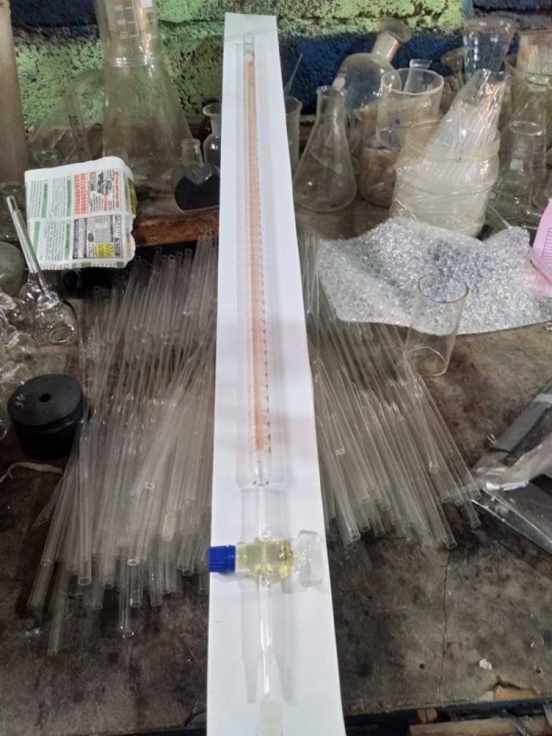 Promo Buret Gelas 50 Ml Kran Glass Pyrex Skala Coklat / Burette Glass ...