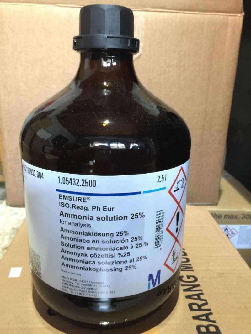 Promo Ammonia Solution/ Ammonium Hydroxide Solution 25%, Merck 1.05432.2500 Diskon 17% Di Seller ...