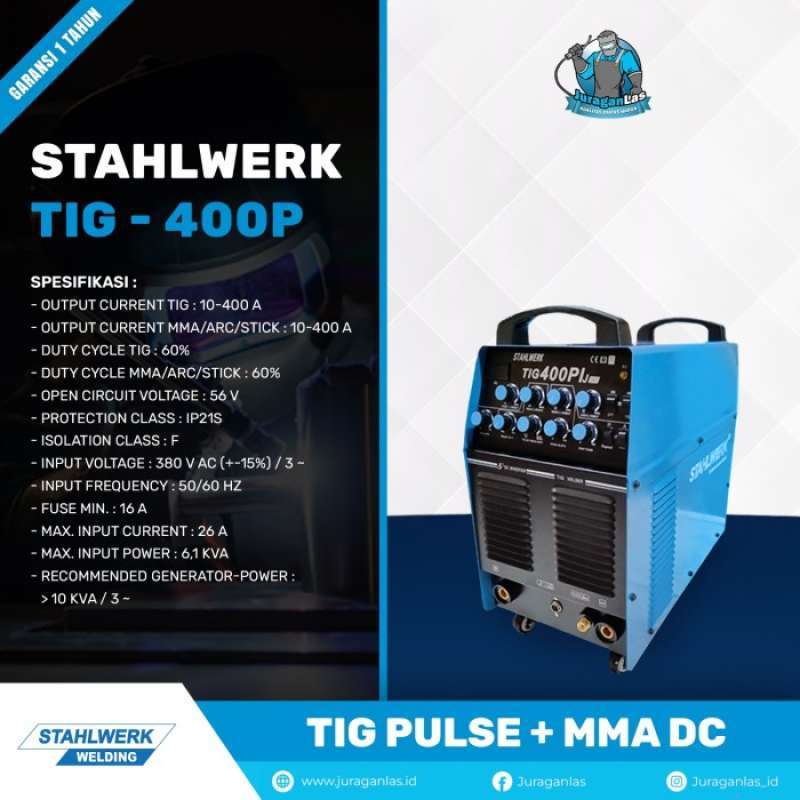 Promo Mesin Las Dc Tig / Argon Merk Stahlwerk Tig-400 P Diskon 29% Di ...