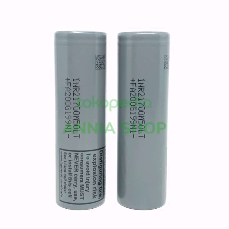 Jual Lg M50t Inr21700m50t 21700 Battery Baterai High Drain 5000mah 15a ...