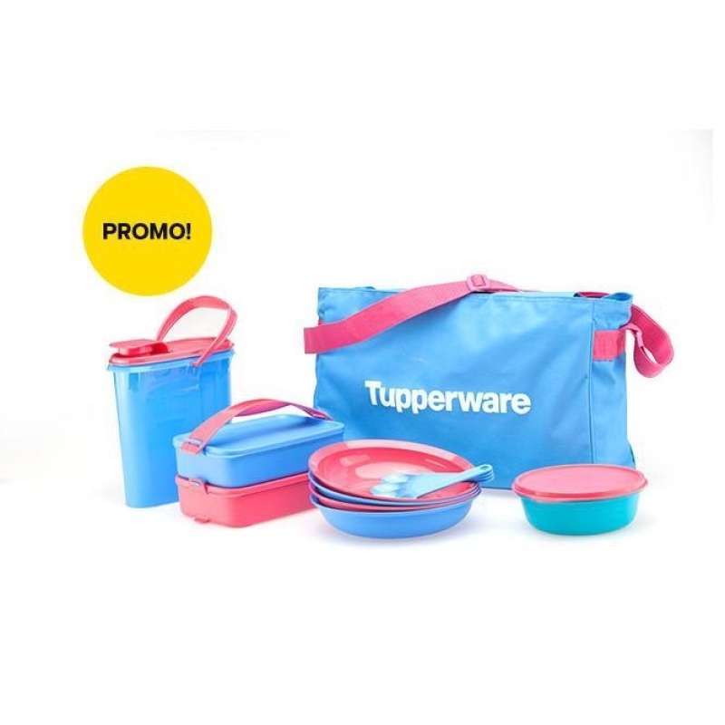 Jual Tupperware Ohana Set Tas Bekal Makan Untuk Piknik Lengkap Di ...