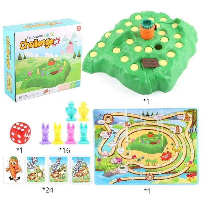 Jual Family Board Game Tortoise Vs Bunny Challenge 2in1 Rabbit Trap Di ...