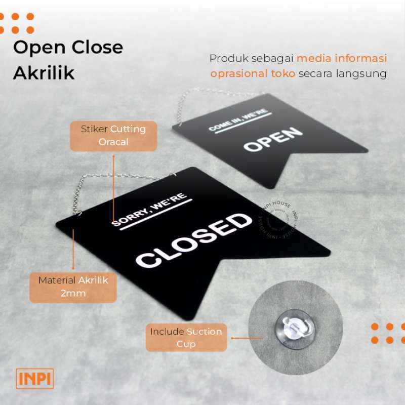 Jual Inpi - Papan Tanda Open Closed Flag Akrilik Di Seller Inpi House ...