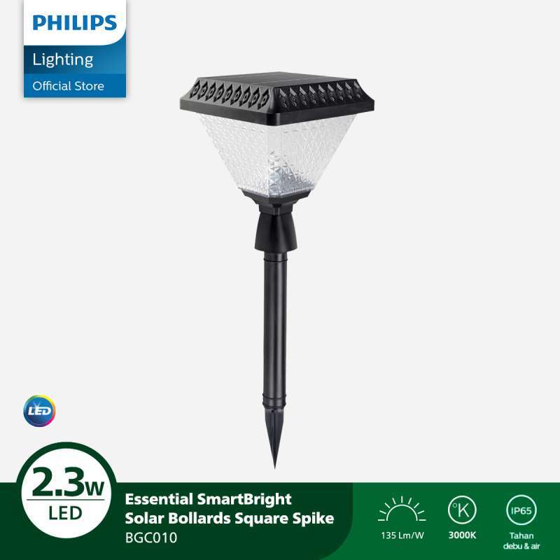 Jual Philips Lampu taman SmartBright Solar Bollards Square Spike di ...