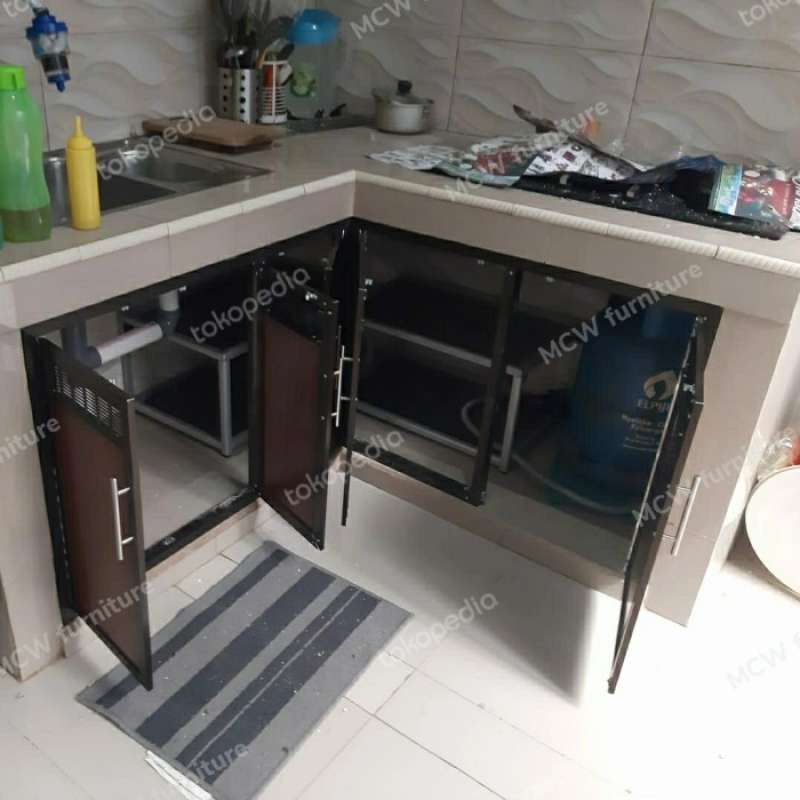 Jual Custom Kitchen Set Aluminium/custom Pintu Dapur Bawah/lemari Dapur ...
