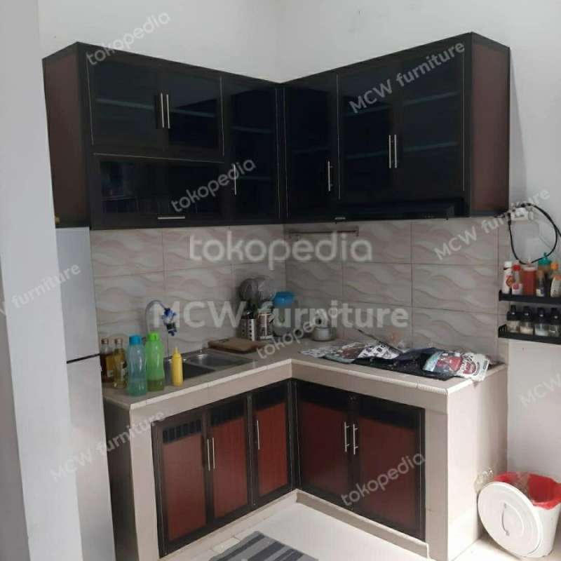 Jual Custom Kitchen Set Aluminium/custom Pintu Dapur Bawah/lemari Dapur ...