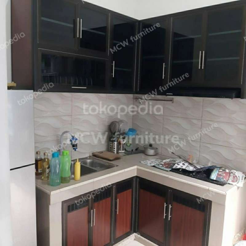 Jual Custom Kitchen Set Aluminium/custom Pintu Dapur Bawah/lemari Dapur ...