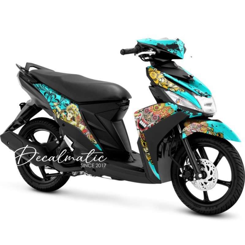 Jual Stiker Decal Full Body Yamaha Mio M3 125 Barong Bali Leak 3 - Cyan ...