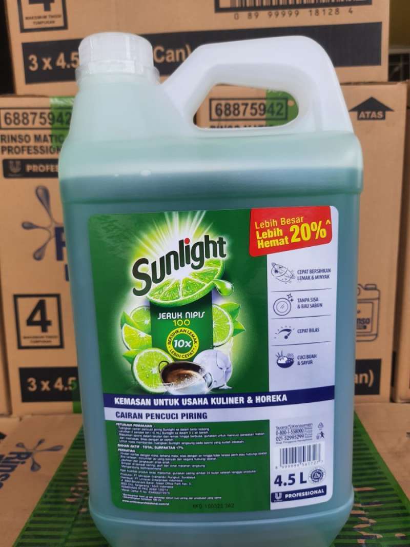 Promo Sunlight 5 Liter 5lt Sabun Cuci Piring Jerigen Galon Diskon 17% ...