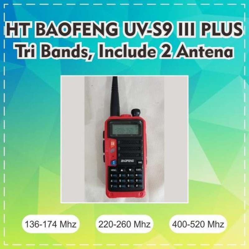 Jual Ht Baofeng Uv-s9 Iii Plus 10 Watt W Triple Band Vhf Uhf 2 Antena ...