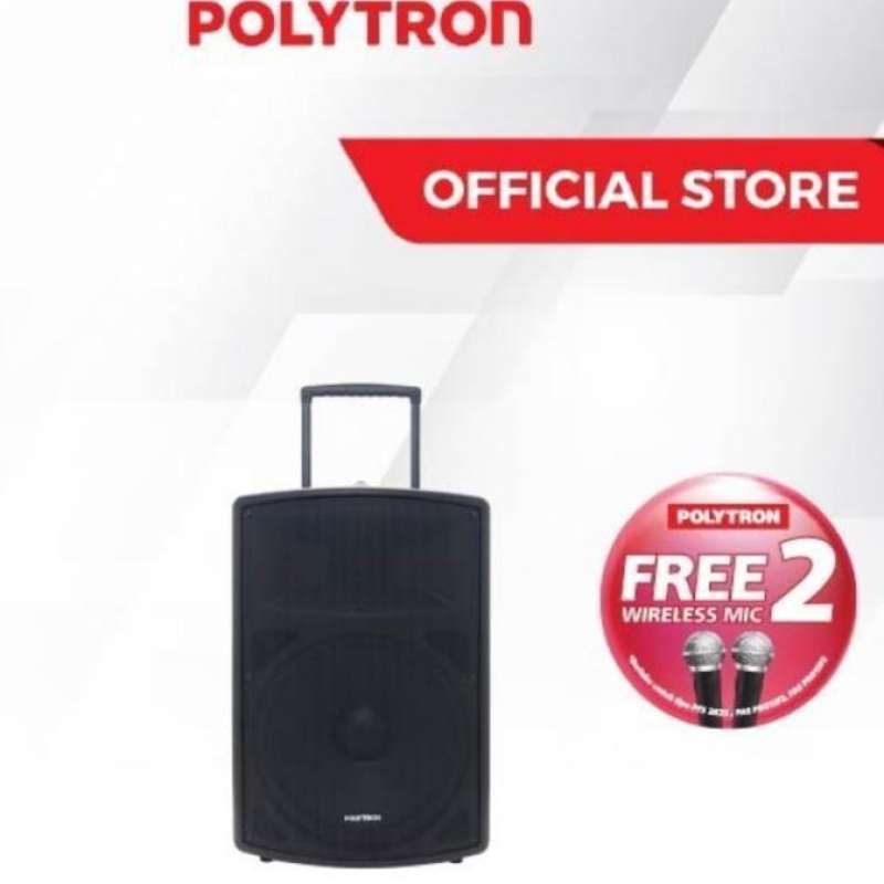 Jual POLYTRON PASPRO15F2 SPEAKER AKTIF PORTABLE 15INCH + MIC di Seller ...