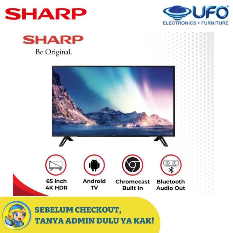 Jual SHARP 4TC65CK1X 4K TV LED TV Ultra-HDR Android TV Google Assistant di Seller UFO ...