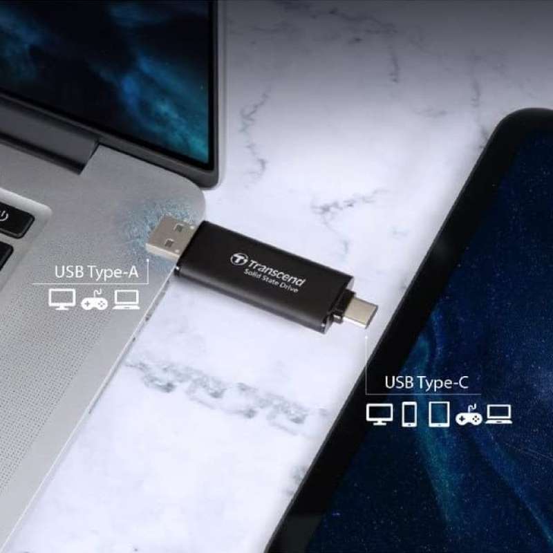 Jual Transcend ESD310C 512GB SSD Eksternal Portable USB-A USB-C di ...