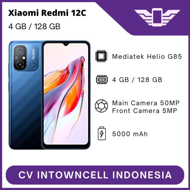 Jual Xiaomi Redmi 12C 4/128GB Garansi Resmi [PROMO] di Seller CV INTOWN ...
