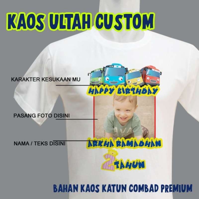 Promo Kaos Ulang Tahun Custom Ultah / Kado Unik / Hadiah Unik Diskon 23 ...