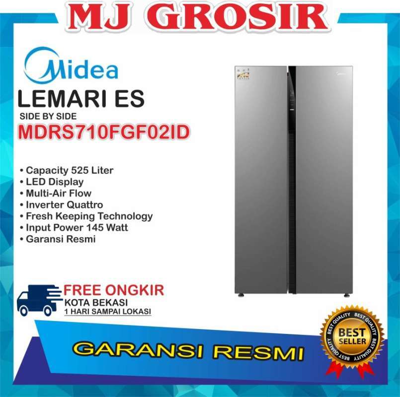 Jual KULKAS MIDEA MDRS 710 FGF02ID LEMARI ES 2 PINTU SIDE BY SIDE di ...