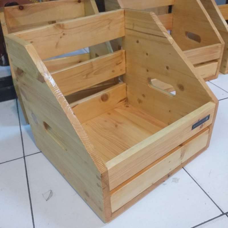 Promo Kotak kayu / wooden crate / Box display piringan hitam Diskon 23% ...