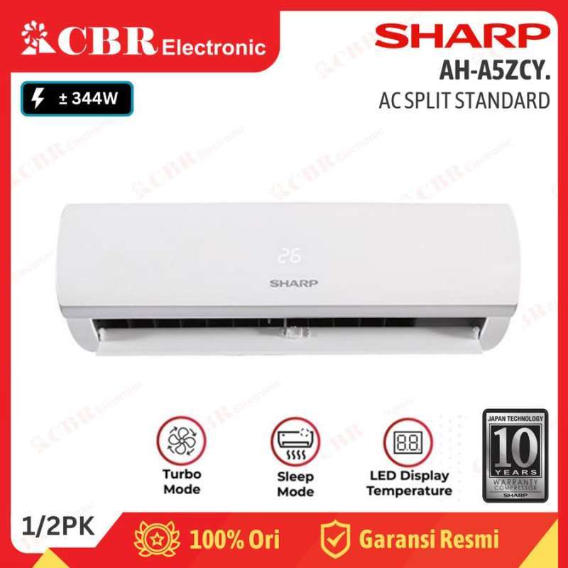 Jual AC Split SHARP Standard 1/2PK / 0.5PK AH-A5ZCY (R-32) Batam di Seller CBR ELECTRONIC ...