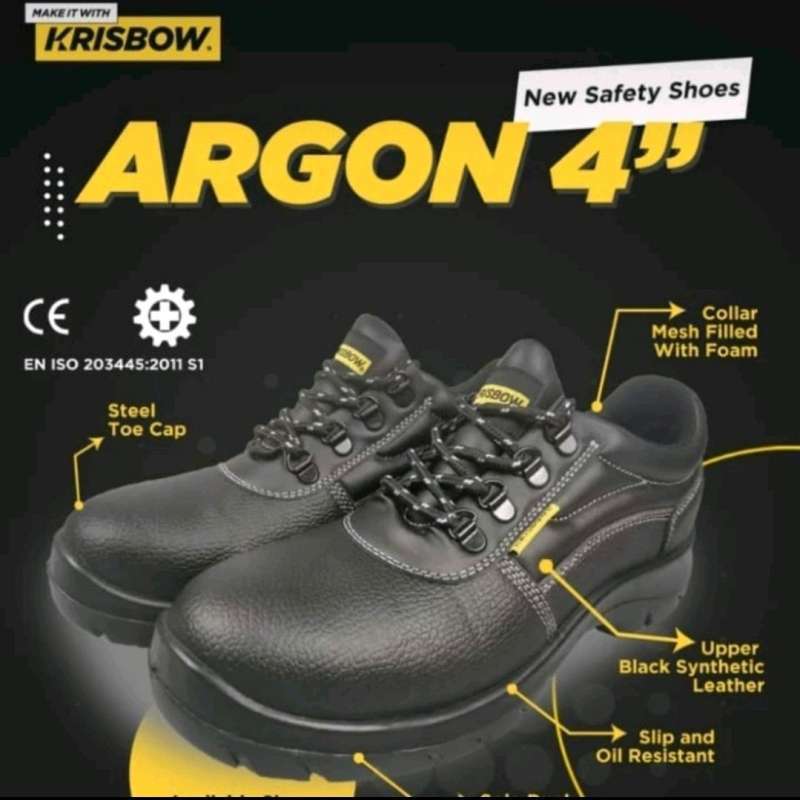Jual Sepatu Safety Krisbow Argon 4inch Safety Shoes - 43 Di Seller Sn ...