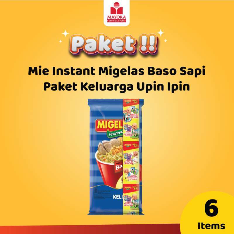 Promo Mie Instant Migelas Baso Sapi Paket Keluarga Upin Ipin Diskon 9% ...